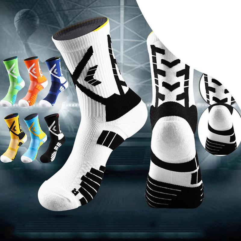 Exercise Socks Elite Men High Tube Basketball Socks Shock Breathable ...