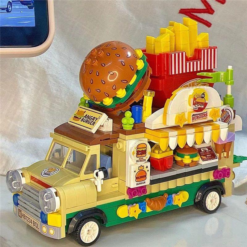 Hamburger Ice Cream Building Blocks Cake Dessert Fruit Wedding - TikTok ...