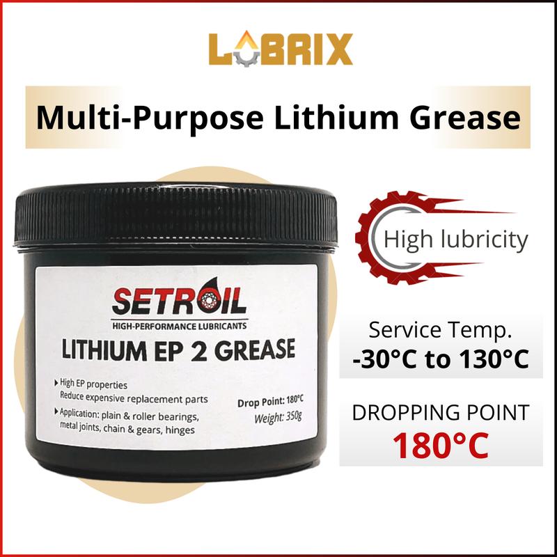 LUBRIX Setroil Lithium Grease EP 2 Multi Purpose Grease for Motorcycle ...