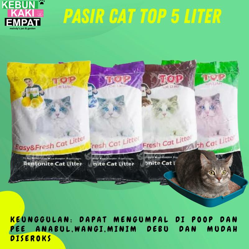 Pasir Cat Top 5 Liter Freshpack Litter Box Kucing wangi & menggumpal ...