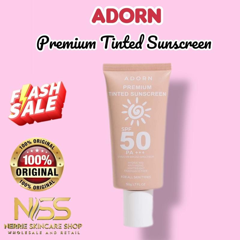 Adorn Premium Tinted Sunscreen SPF50 Skincare Uv - TikTok Shop Philippines