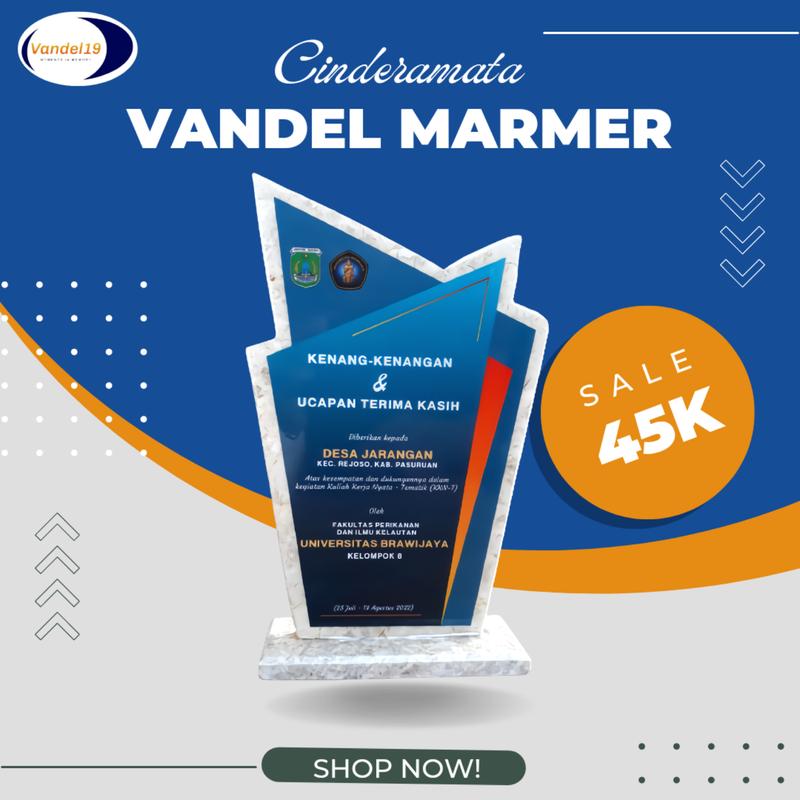 souvenir cinderamata vandel plakat marmer model custom Putih - Shop ...