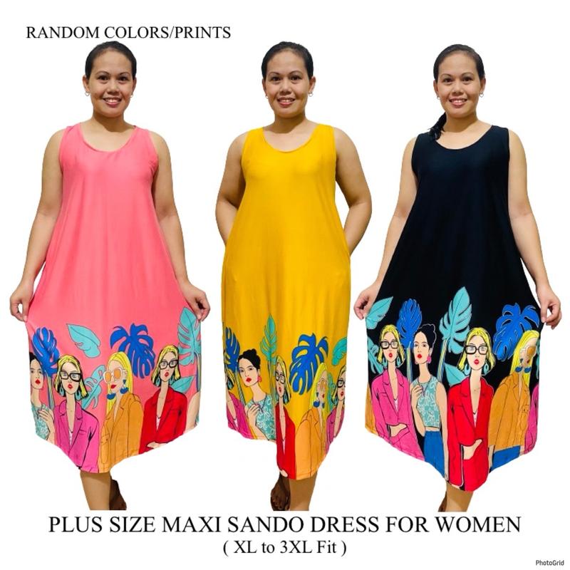 PLUS SIZE Senepa Maxi Sando Dress for Women with Side Pocket - TikTok ...