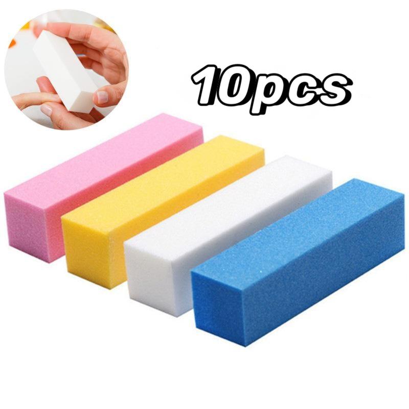 Ready Stock 10Pcs/set Sanding Sponge Nail Buffers Files Bloc - TikTok ...