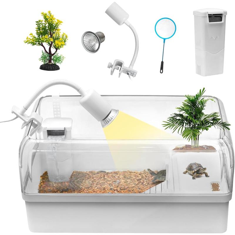 Turtle Tank Habitat Kit, Aquatic Tortoise Enclosure Starter - TikTok Shop