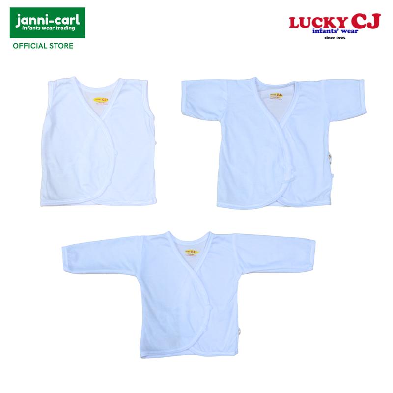 Lucky CJ Overlap Baby Dress Plain White Tieside - TikTok Shop Philippines