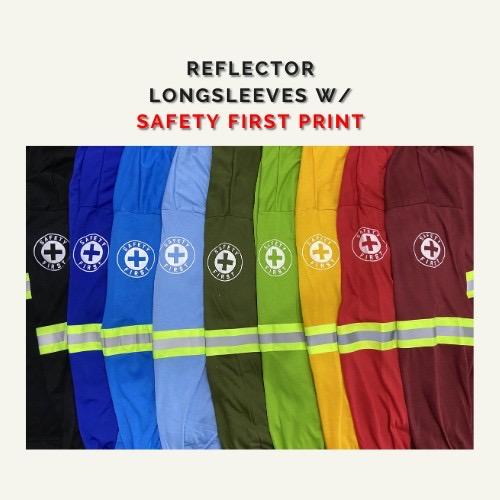 Cod Reflector Longsleeves with Safety First Print Clothes Cotton ...