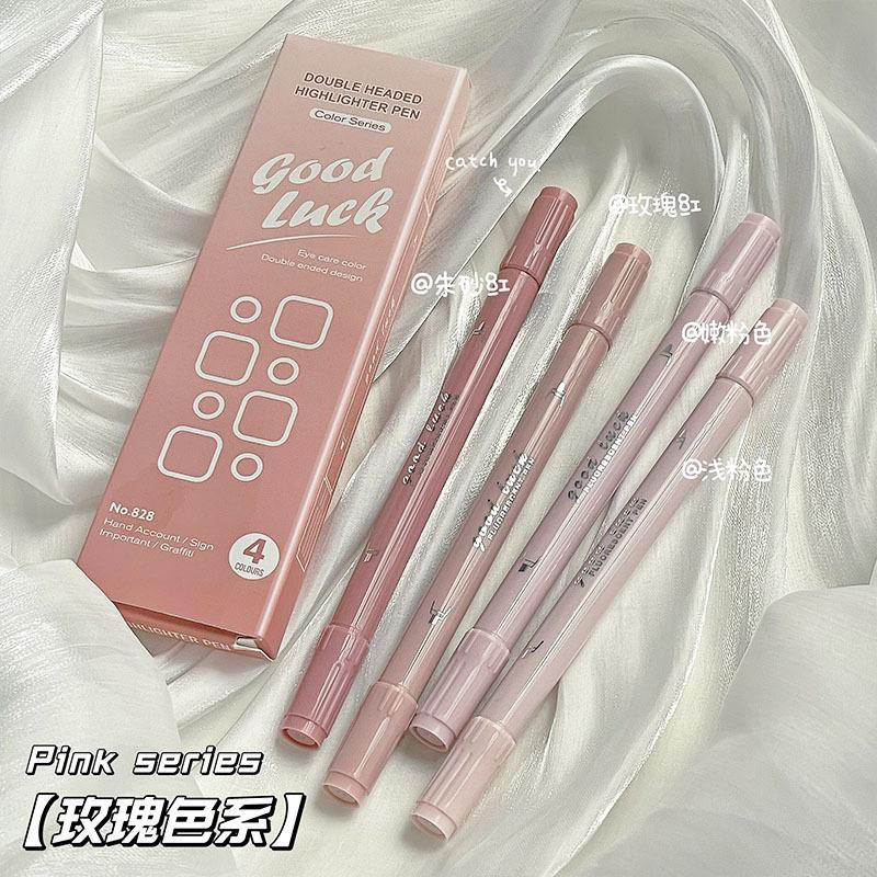 New Gradient Double-Headed Fluorescent Pen Set Ins Good-looking ...