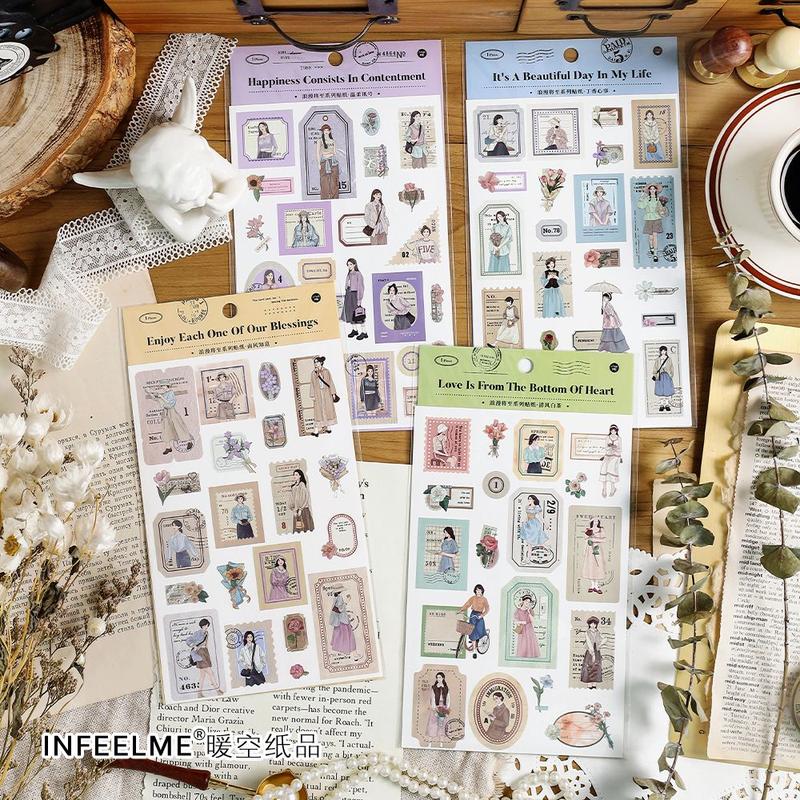 Infeel Me Romantic Series Self-Adhesive Sitcker Pack Scrapbook - TikTok ...