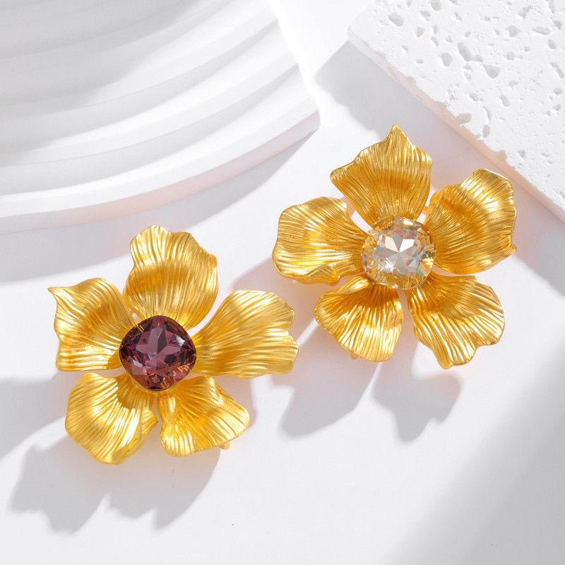 Fesyen Kreatif Retro Bunga Permata Kerongsang Mulia Seni Ringkas ...