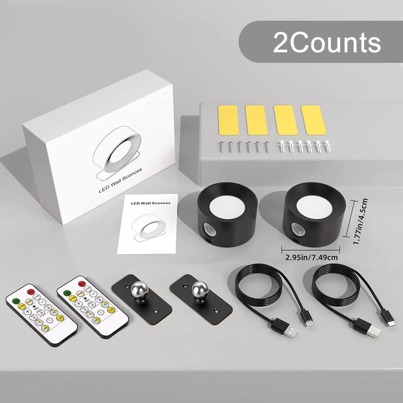 Three color temperatures can be adjusted. Magnetic Wall Lights ...