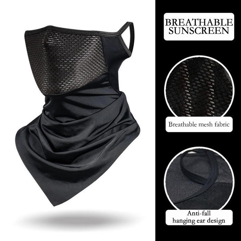 Ear Hang Mask Anti UV Cooling Head Scarf Face Mask Sun Protection ...