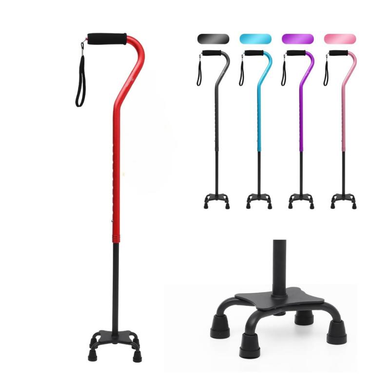 Health Aluminum Quad Cane Wide Base for Superior Stability & Comfort ...