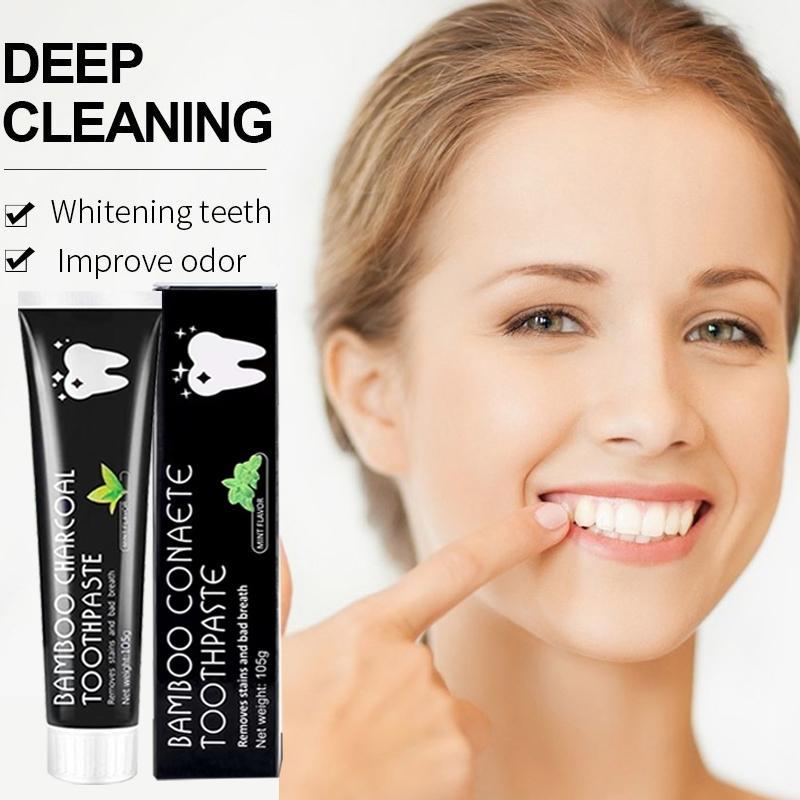 【BUY 1 TAKE 1】Bamboo Charcoal Toothpaste Whitening Black Toothpaste ...