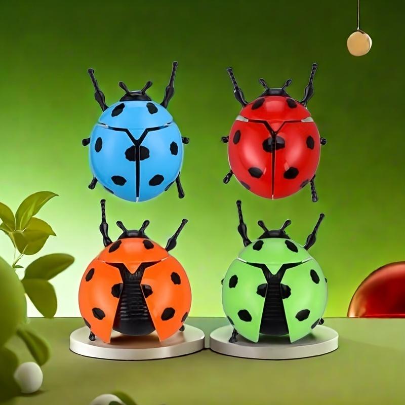 4-Pack Wind-Up Mechanical Beetle Toys - Orange, Red, Green, Blue ...