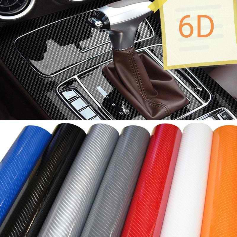 6D HIGH GLOSSY CARBON FIBER VINYL FILM STICKER 30cm*50cm CARBON ...