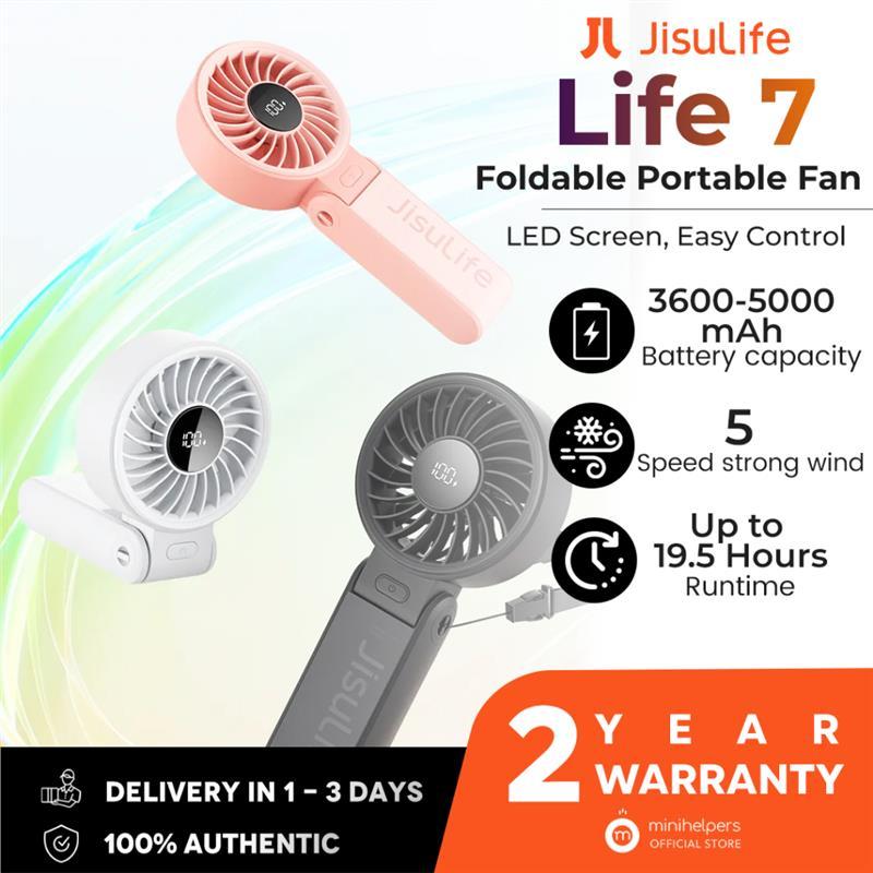 High Quality 【2 YEAR WARRANTY】JISULIFE Portable Folding Fan Life7 ...