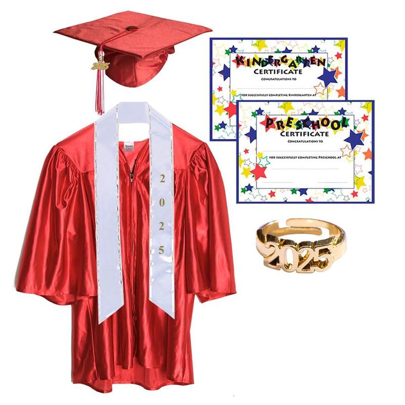 Shiny Deluxe Graduation Sets Cap Gown Tassel Sash Ring Diploma - TikTok ...