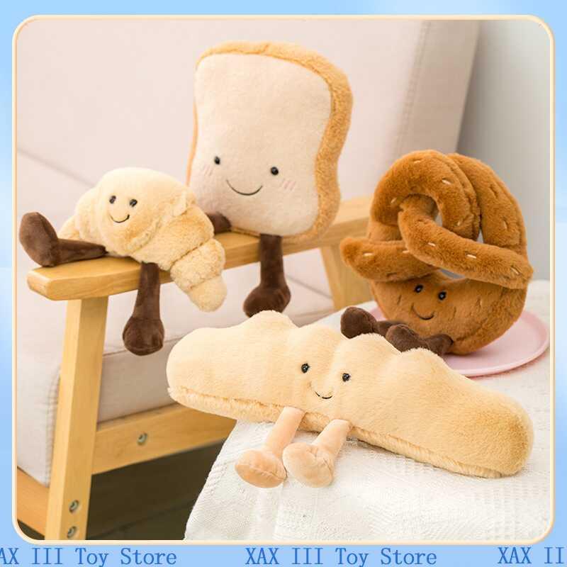 Jellycats Cute Plush Toast Pretzel Croissant Baguette Toy Stuffed Food ...