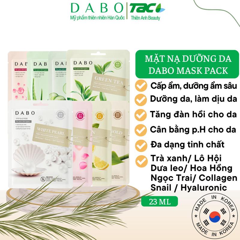DABO Đắp mặt dưỡng ca cấp ẩm làm dịu da tinh chất Trà xanh/ Lô - TikTok ...