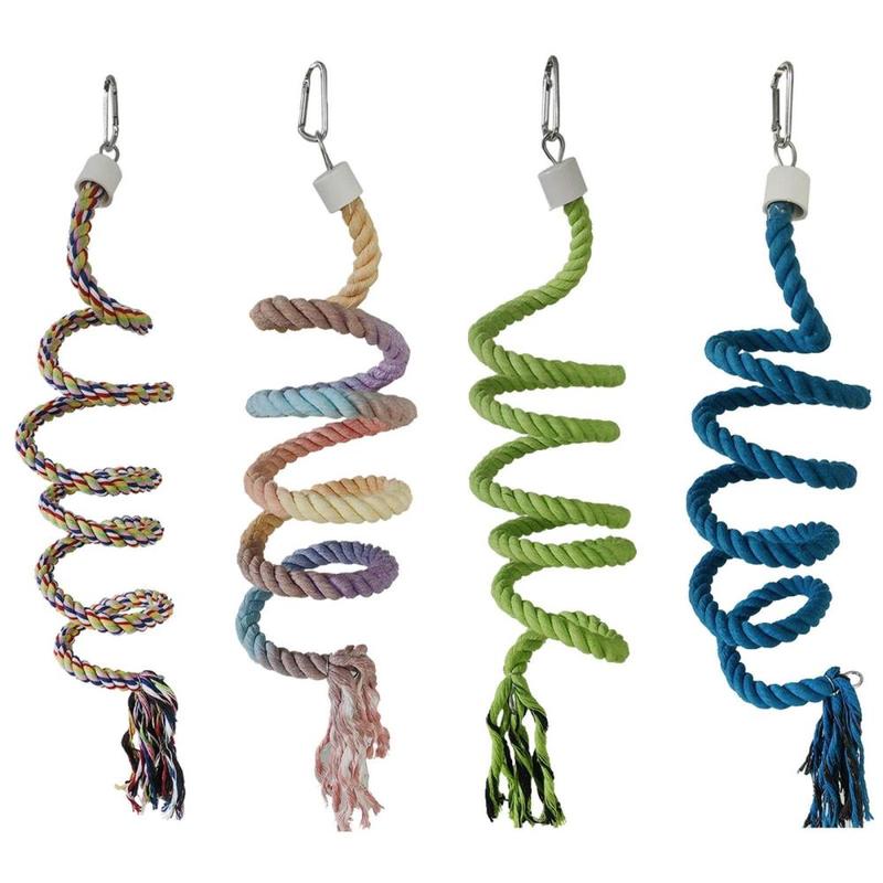 Bird Rope Perch 59.06inch Flexible Chewing Colorful Multipurpose ...