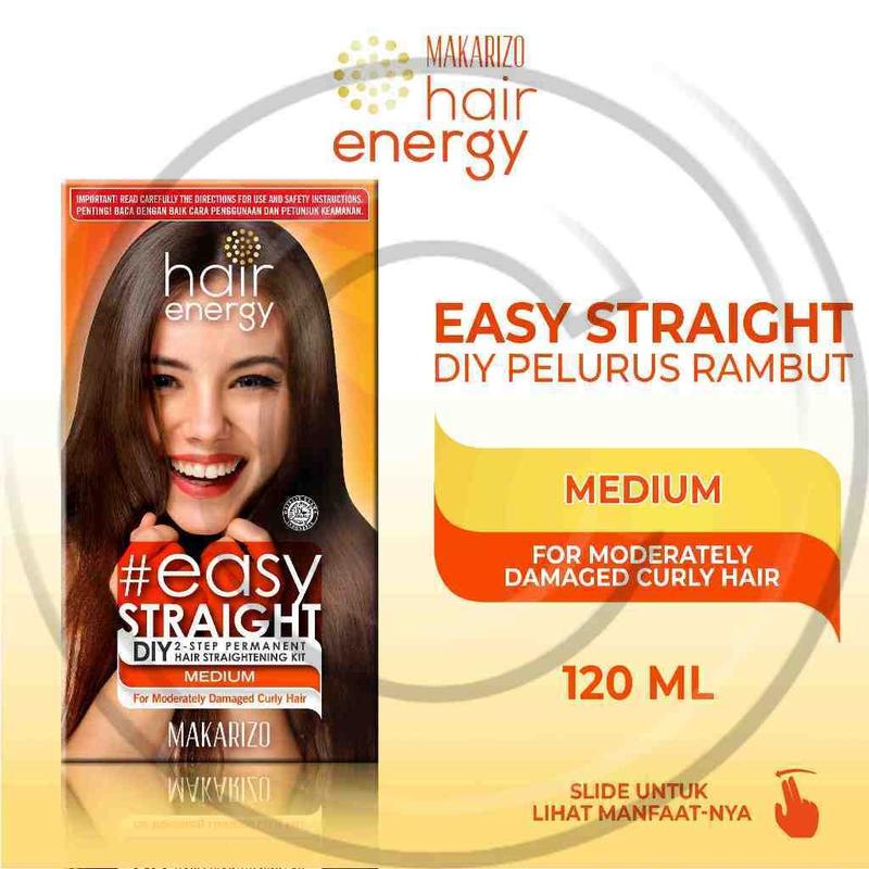 Makarizo Hair Energy Easy Straight - MEDIUM 120 mL Pelurus Rambut ...