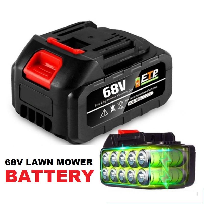 68V Electric Grass Trimmer Li-ion Battery Rechargeable for Lawn ...