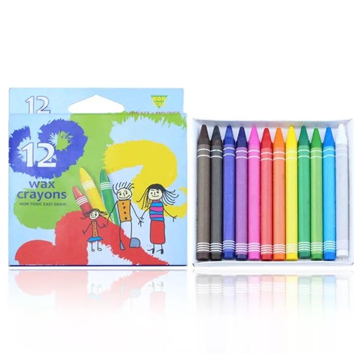 Krayon 12 24 Warna Tidak Mengotori Tangan Bersertifikat Aman - Shop ...
