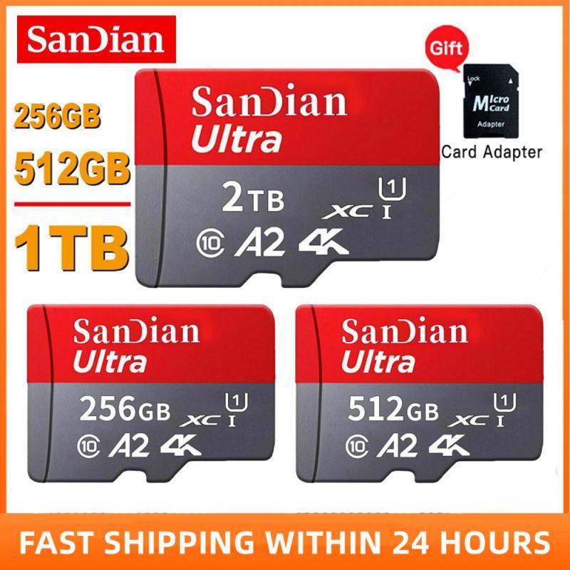 128GB 256GB High Speed Memory Card A2 V30 Class 10 Micro TF/SD Card ...