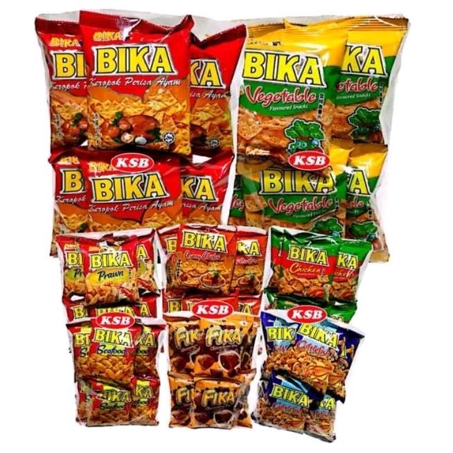 【12g x 6 pcs】BIka Snacks Chicken/Curry/Vegetable/Seafood/Chicken ...