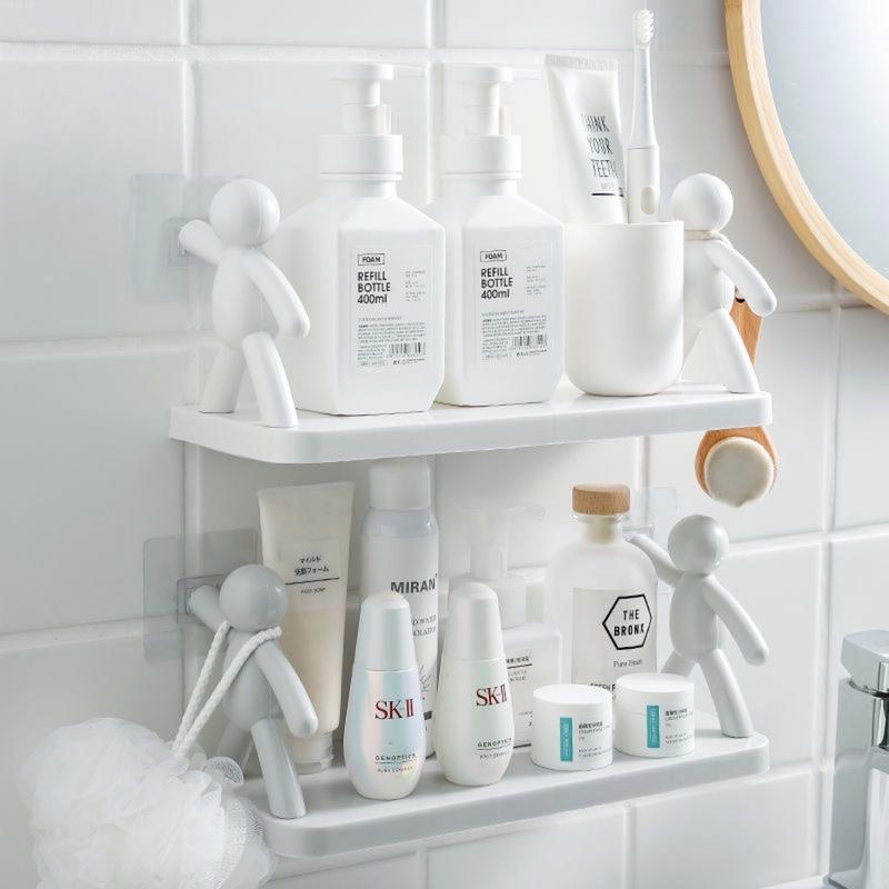 Wall Hanging Bathroom Human Hook Rack Floating Wall Ledge Shelf ...