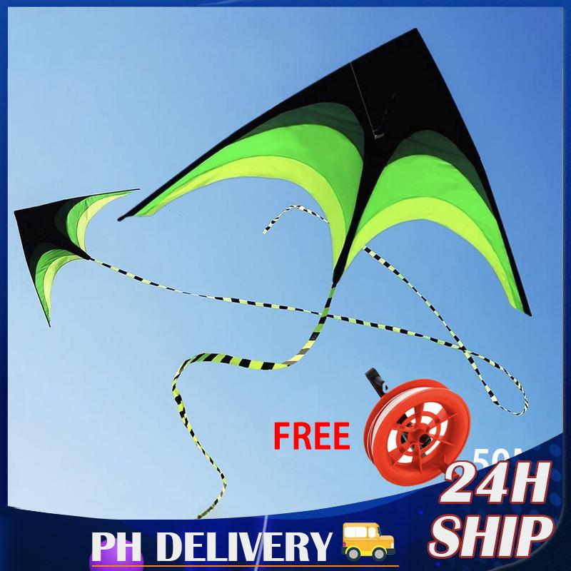 Long tail rainbow kite with kite string 50M outdoor sports 1.2M ...