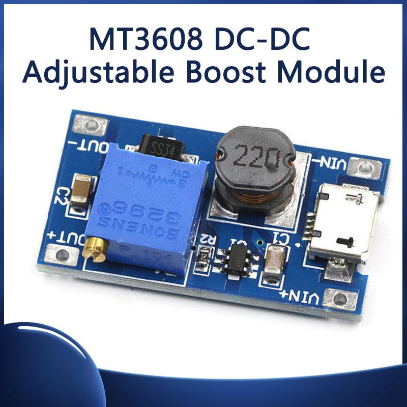 Modul Penukar Boost Boleh Laras, MT3608, 2A, Papan Bekalan Kuasa ...