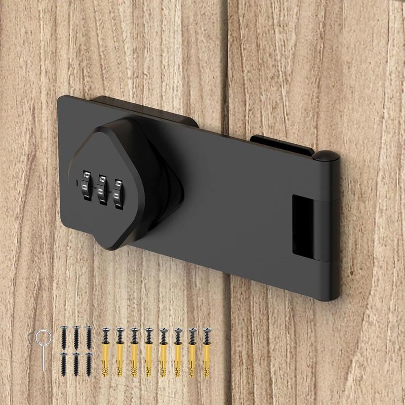 Cabinet Password Hasp Lock, Keyless Gate Lock, 3-Digit Combination ...