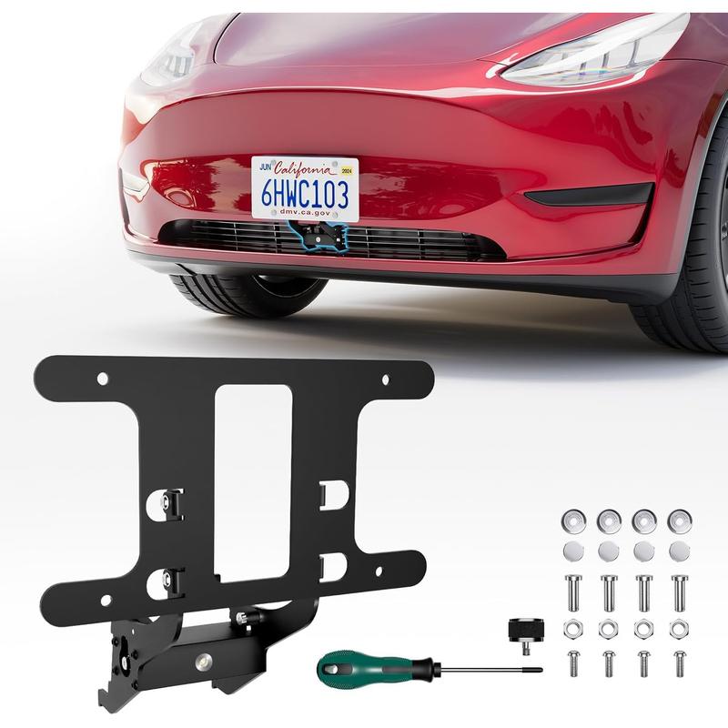 2025 Front License Plate Holder for Tesla Model Y/3[No Drill, Custom ...