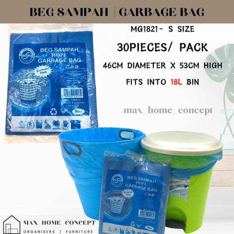 TERMURAH|30PCS GARBAGE BAG | EXTRA THICKNESS/ TEBAL | BEG SAMPAH ...