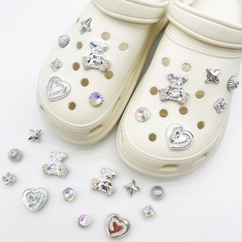 Shoes Jibbitz Charms Colorful Crystal Diamond Teddy Bear Sho - TikTok ...