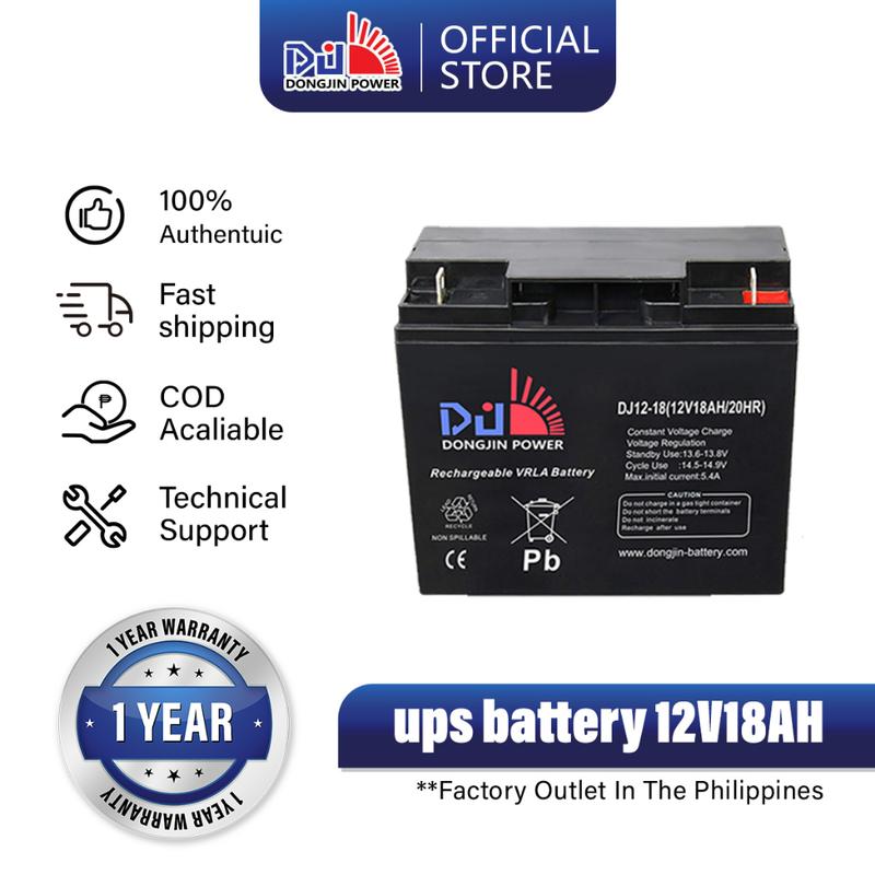 [COD]DongJin Power 12V18AH UPS Battery Sealed Lead Acid Durable ...