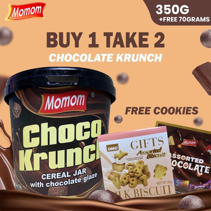 [BUY 1 TAKE 2] Momom Chocolate & Ube Krunch, Crunchy Cereal Snack ...