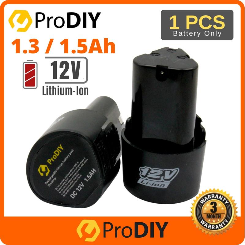 PRODIY Cordless Drill Battery Rechargeable 12V 1.5Ah / 1.3Ah - TikTok Shop Malaysia