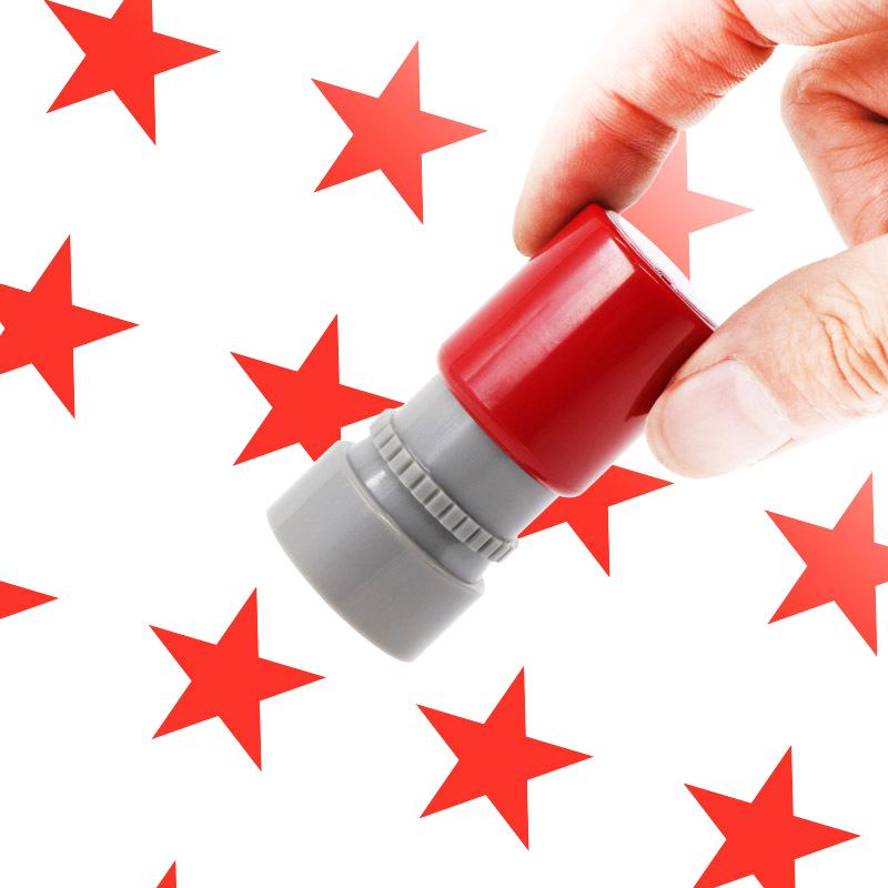 [pml]School Teachers Family Use Red Five-pointed Star Stamp Encourage ...