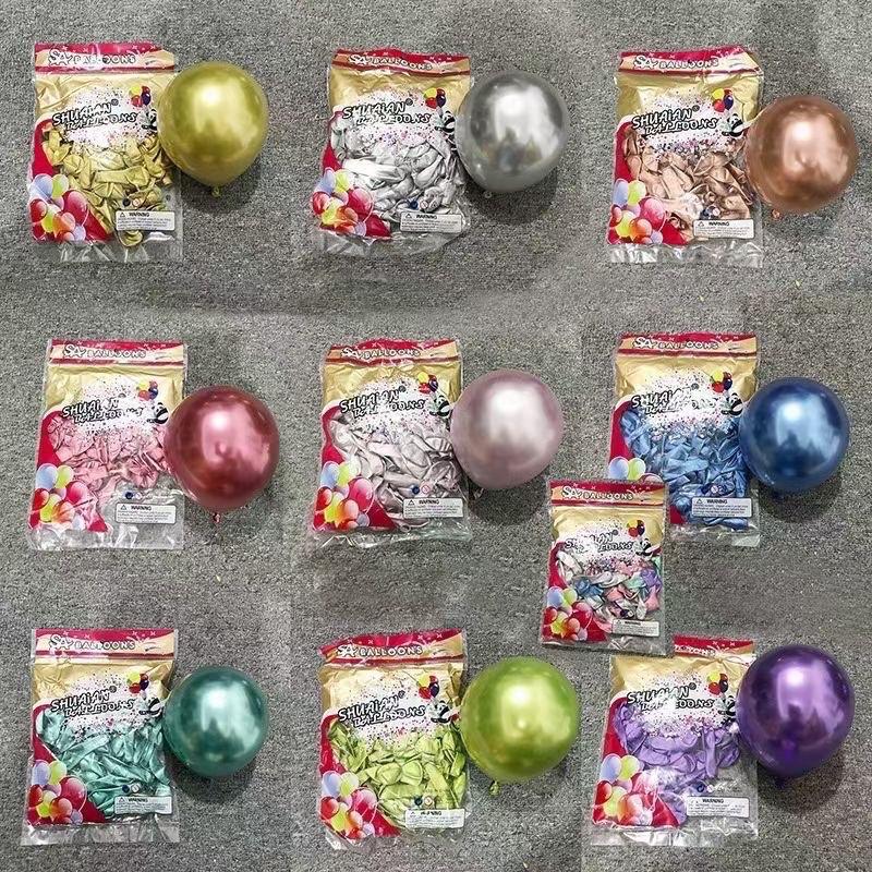Balon dekorasi metalik isi 50pc/pak - Shop | Tokopedia