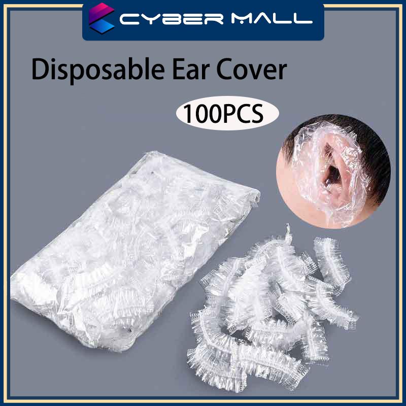 100PCS Disposable PE Ear Cover Waterproof Transparent Ear Caps - TikTok ...