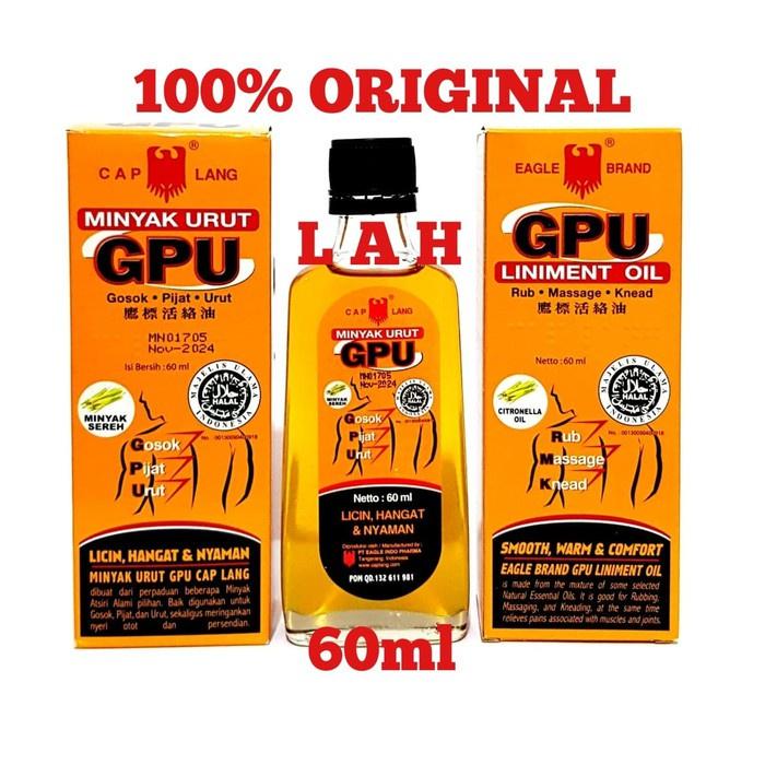 CAP LANG MINYAK URUT GPU 60ML [ORIGINAL] Massage Oil Body Care - TikTok ...