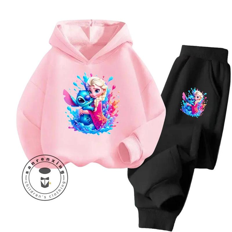 2024 Frozen Cartoon Hip Hop Long Sleeve Sets for Kids 3-14 Years ...
