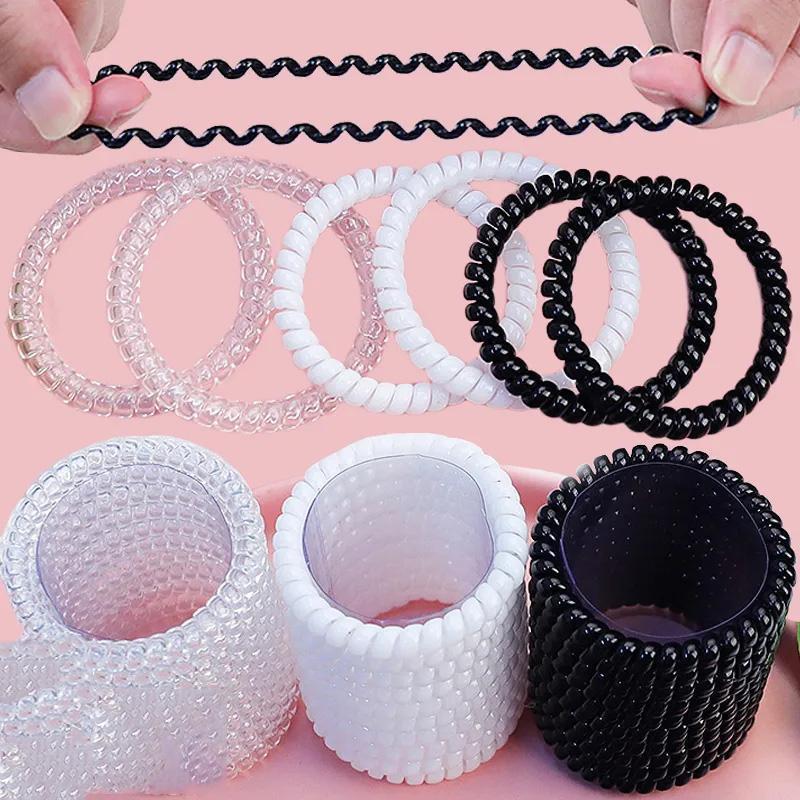 New update Fashion Elastic Transparent Telephone Wire Hair Bands ...