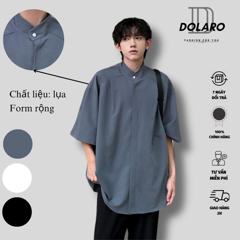 Áo sơ mi kiểu tay ngắn lụa local brand DOLARO hợp với thời trang ...