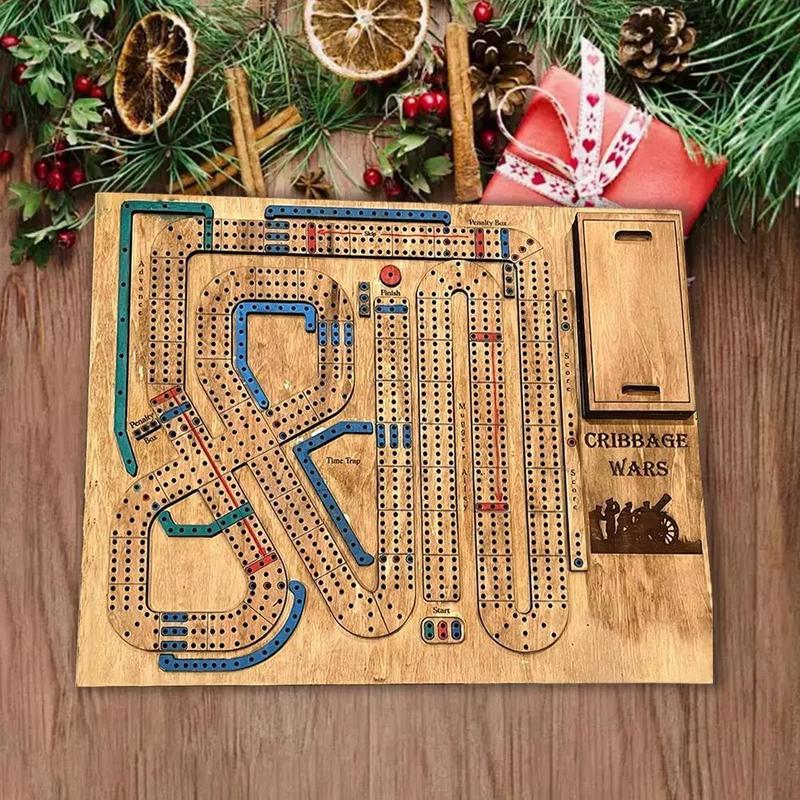 Cribbage Wars Board Game,2025 Wooden Cribbage Board Game Set - TikTok Shop