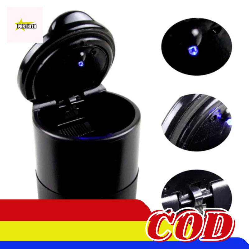 ASBAK PORTABLE [COD] ASBAK MOBIL LED CAR ASHTRAY ASBAK MOBIL HITAM ...