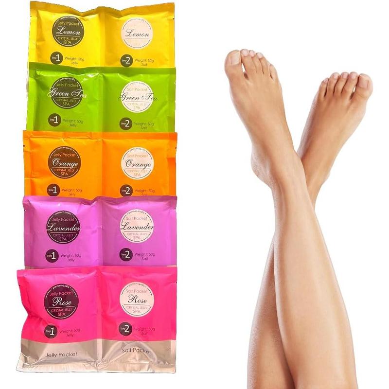 Jelly Pedicure Foot Soak Packets 5Pcs Multi Exfoliating Foo - TikTok Shop